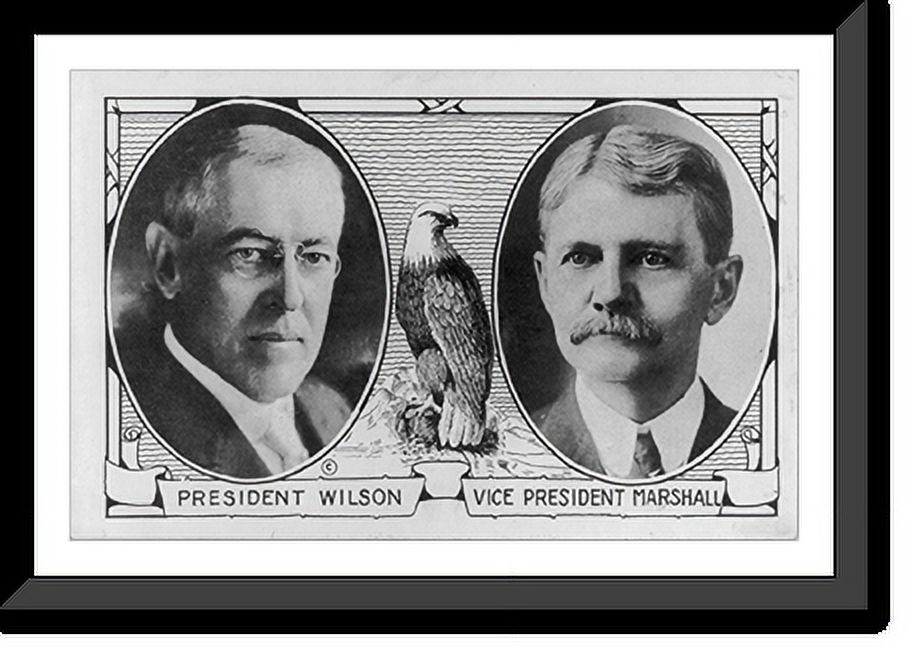 Historic Framed Print, [Campaign post card with head-and-shoulders ...