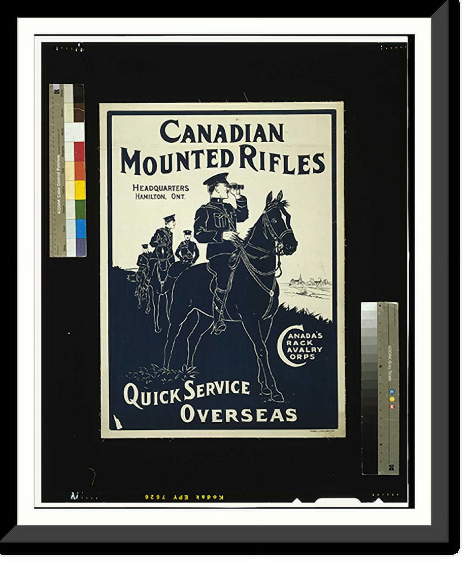 Historic Framed Print, Canadian Mounted Rifles, 17-7/8" x 21-7/8 ...