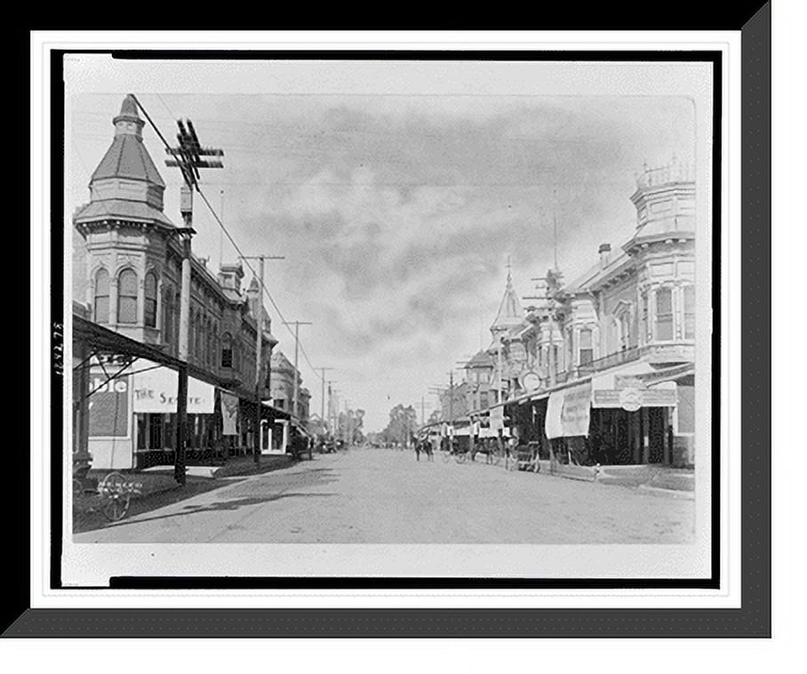 Historic Framed Print, Canal Street, Merced, California, 17-7/8" x 21-7 ...