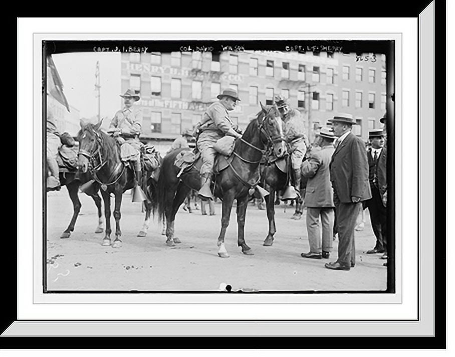 Historic Framed Print, Capt. J.I. Berry, Col. David Wilson, and Capt. L ...