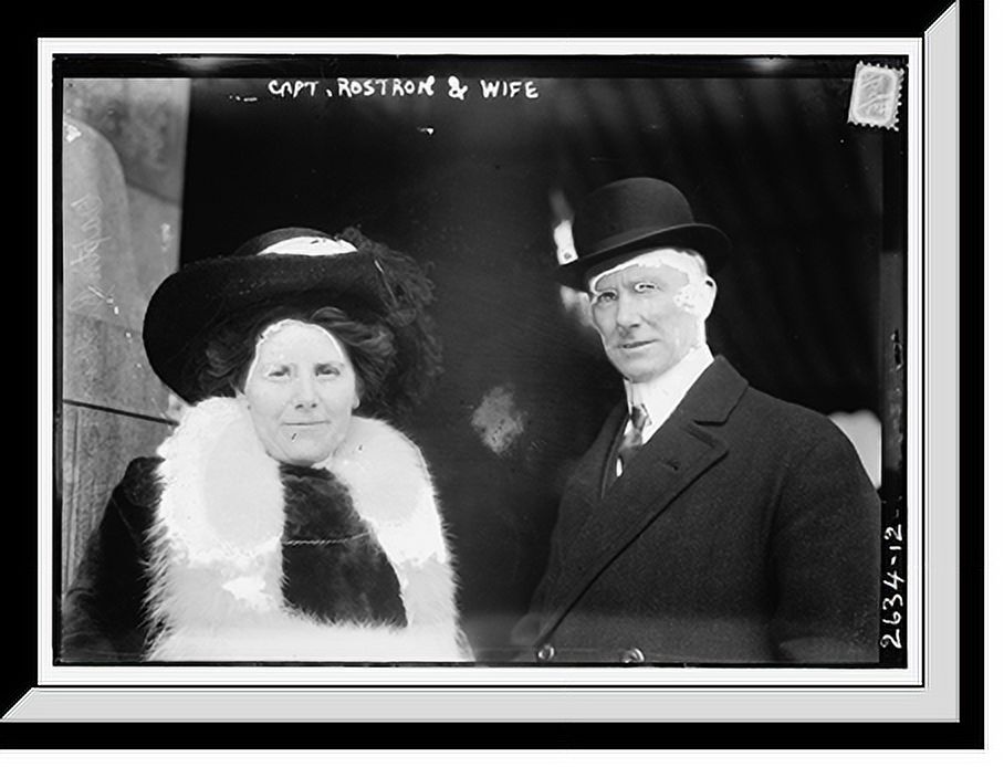 Historic Framed Print, Capt. Rostrom and wife, 17-7/8" x 21-7/8 ...