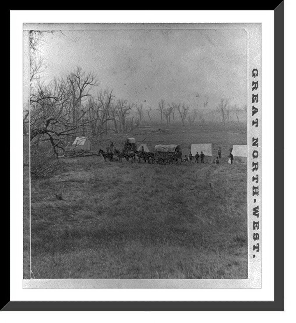 Historic Framed Print, Capt. Sanderson's camp at the ford, while ...