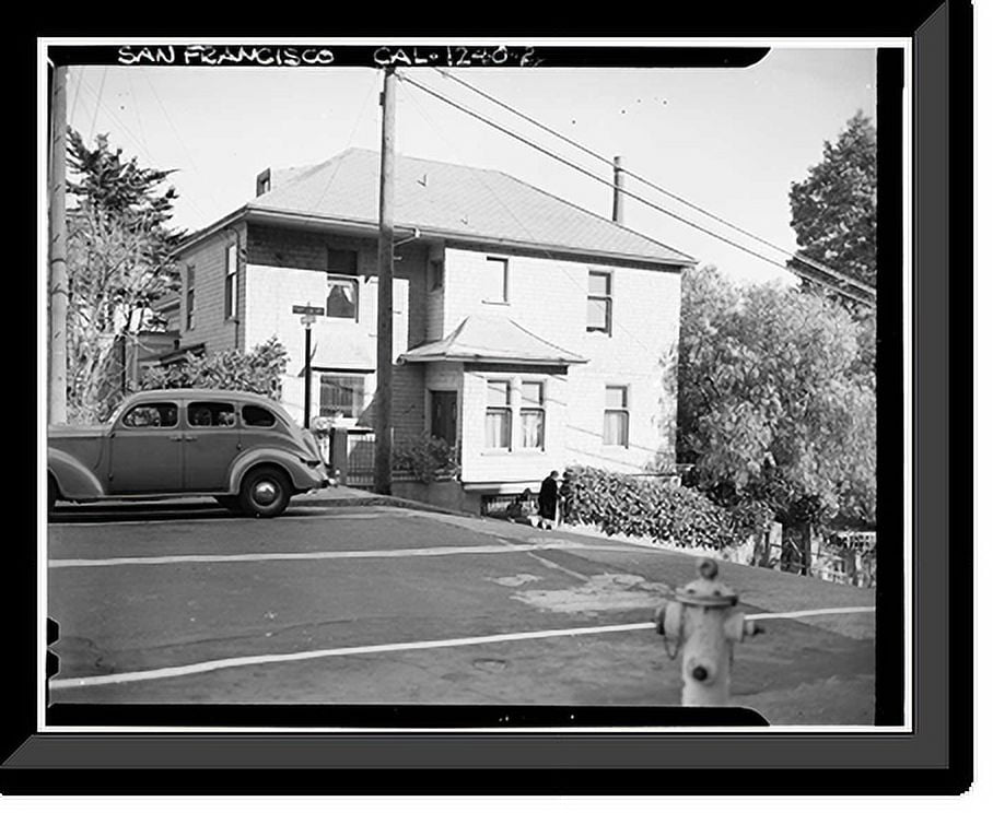 Historic Framed Print, Captain Dakin House, Taylor & Vallejo Streets ...