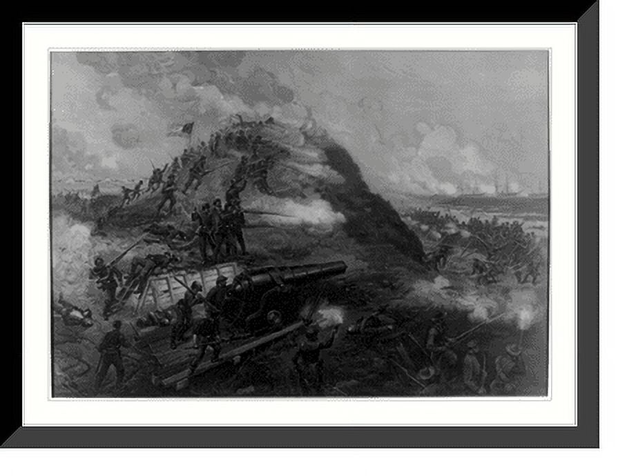 Historic Framed Print, Capture of Fort Fisher.J.O. Davidson ; Facsimile ...