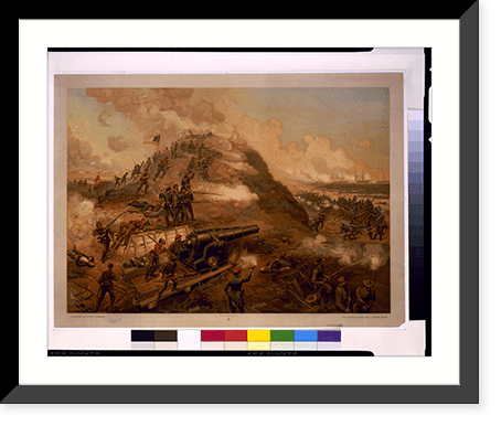 Historic Framed Print, Capture of Fort Fisher.J.O. Davidson ; Facsimile ...