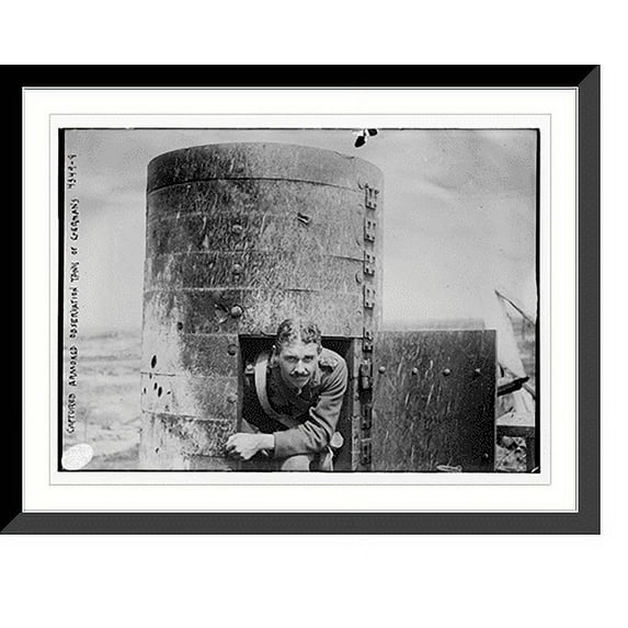 Historic Framed Print, Captured armored observation tank of Gers., 17-7 ...