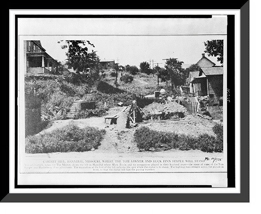 Historic Framed Print, Cardiff Hill, Hannibal, Missouri, where the Tom ...