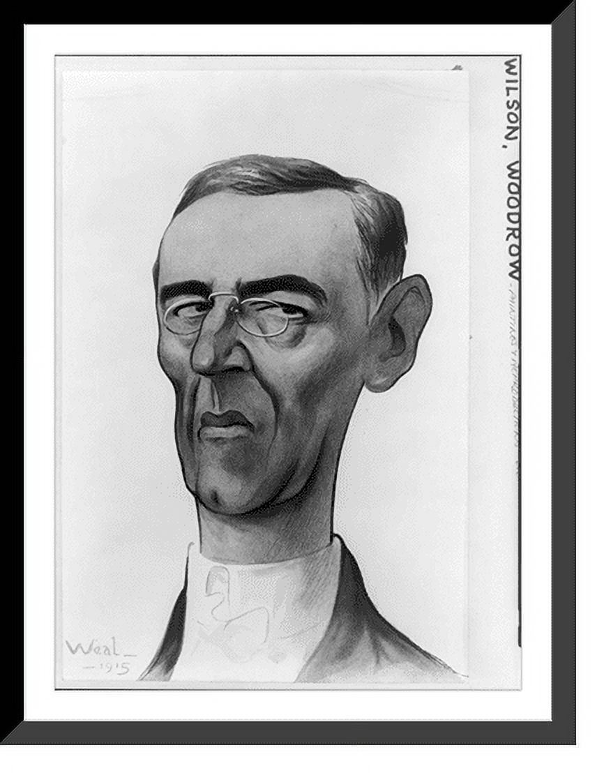 Historic Framed Print, [Caricature of head-and-shoulders of Woodrow ...