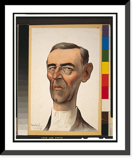Historic Framed Print, [Caricature of head-and-shoulders of Woodrow ...