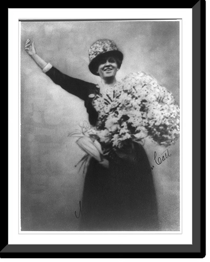 Historic Framed Print, [Carrie Chapman Catt, 1859-1947, three-quarters ...