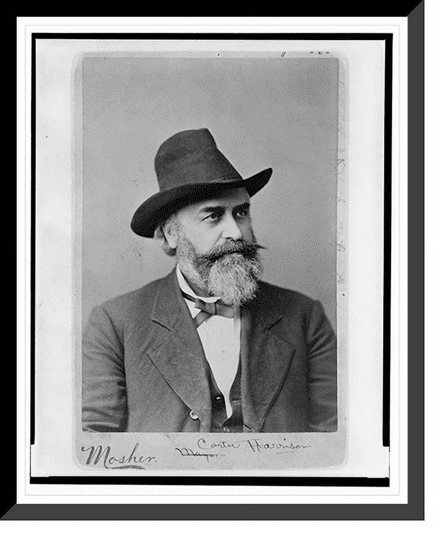 Historic Framed Print, [Carter Harrison, head-and-shoulders portrait ...