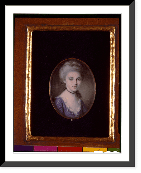 Historic Framed Print, [Catherine Kitty" Floyd, bust portrait miniature ...