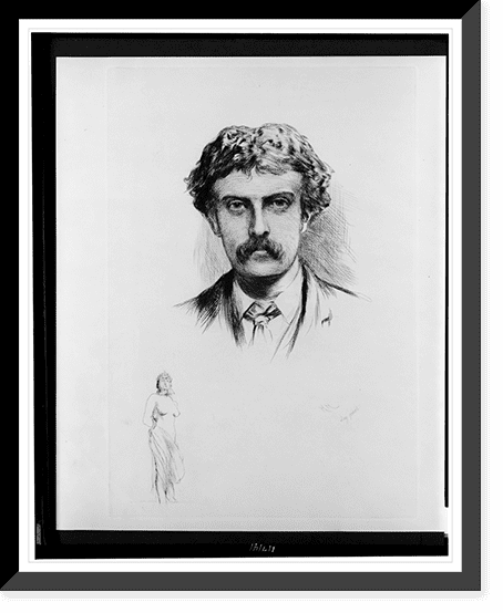 Historic Framed Print, [Cecil Lawson, head-and-shoulders portrait ...