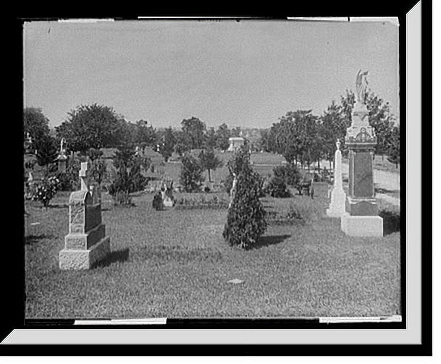 Historic Framed Print, Cedar Grove Cemetery, Long Island, New York, 17 ...