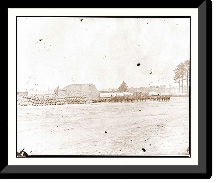 Historic Framed Print, Cedar Level Va. Commissary depot with supply ...