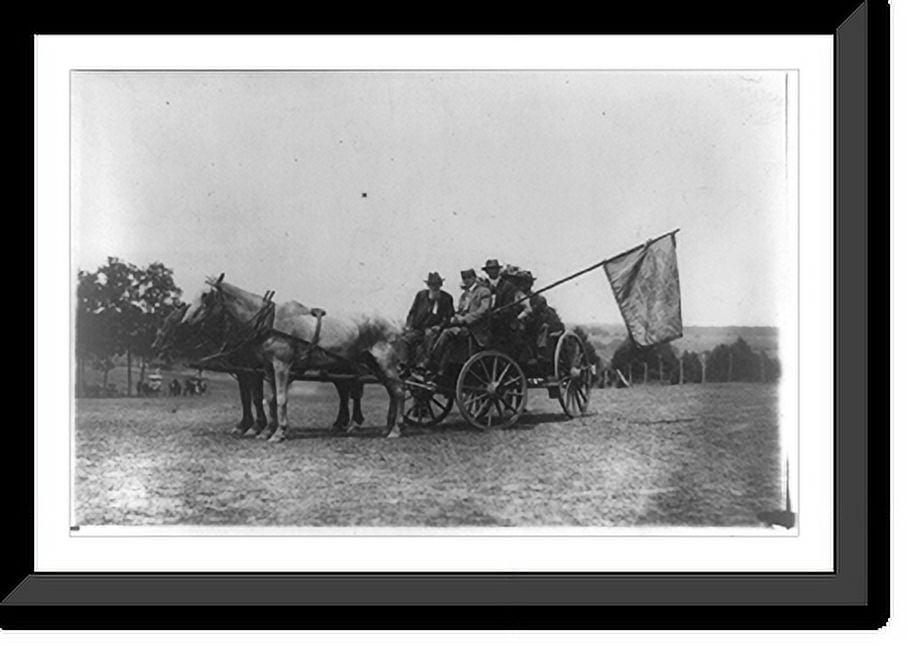 Historic Framed Print, Celebration at Bull Run: Confederate veterans on ...