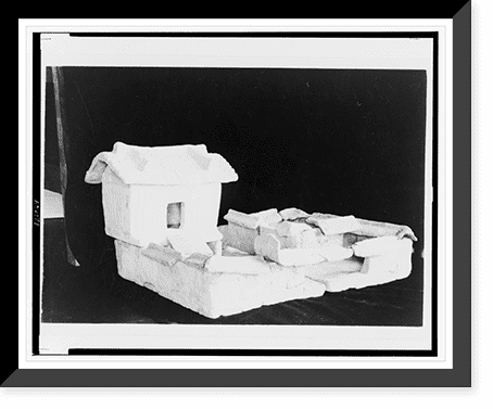 Historic Framed Print, [Ceramic model of farmer's house, Chan-hua ...