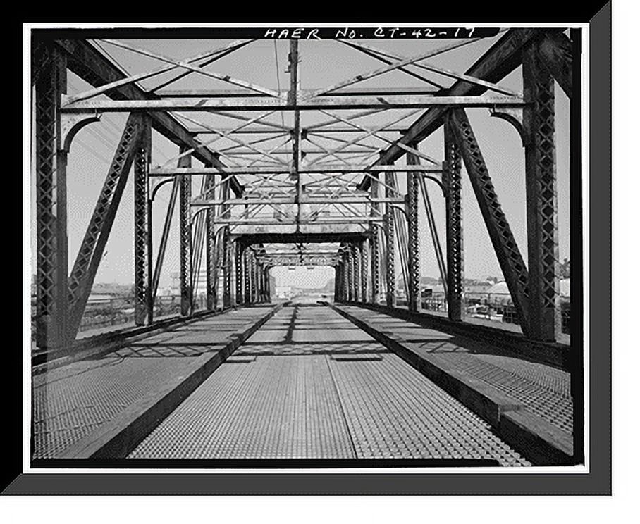 Historic Framed Print, Chapel Street Swing Bridge, Spanning Mill River ...