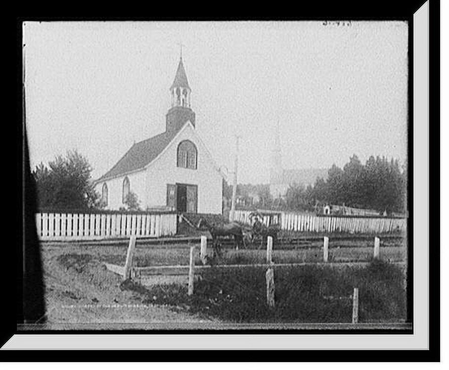 Historic Framed Print, Chapel of the Jesuit Mission, Tadousac [sic], 17 ...