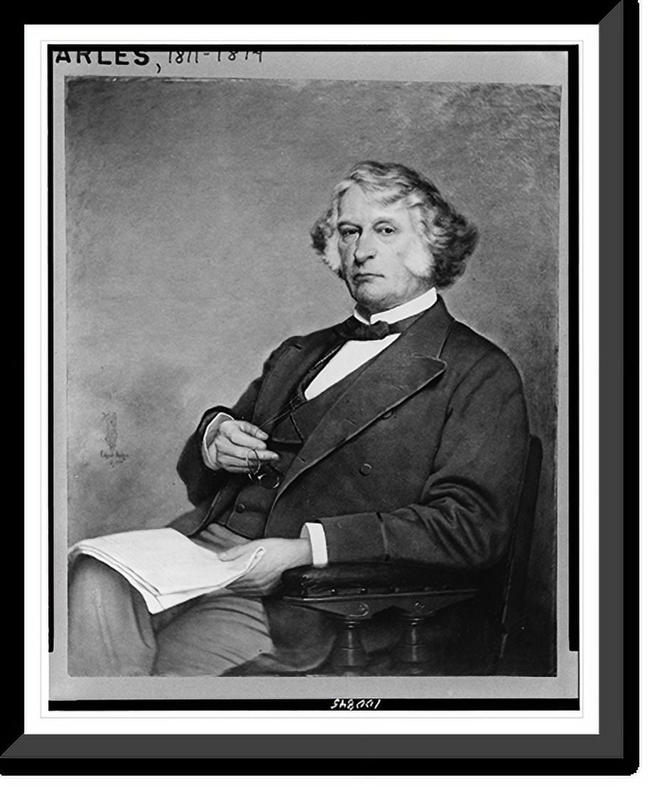 Historic Framed Print, [Charles Sumner, three-quarter length portrait ...