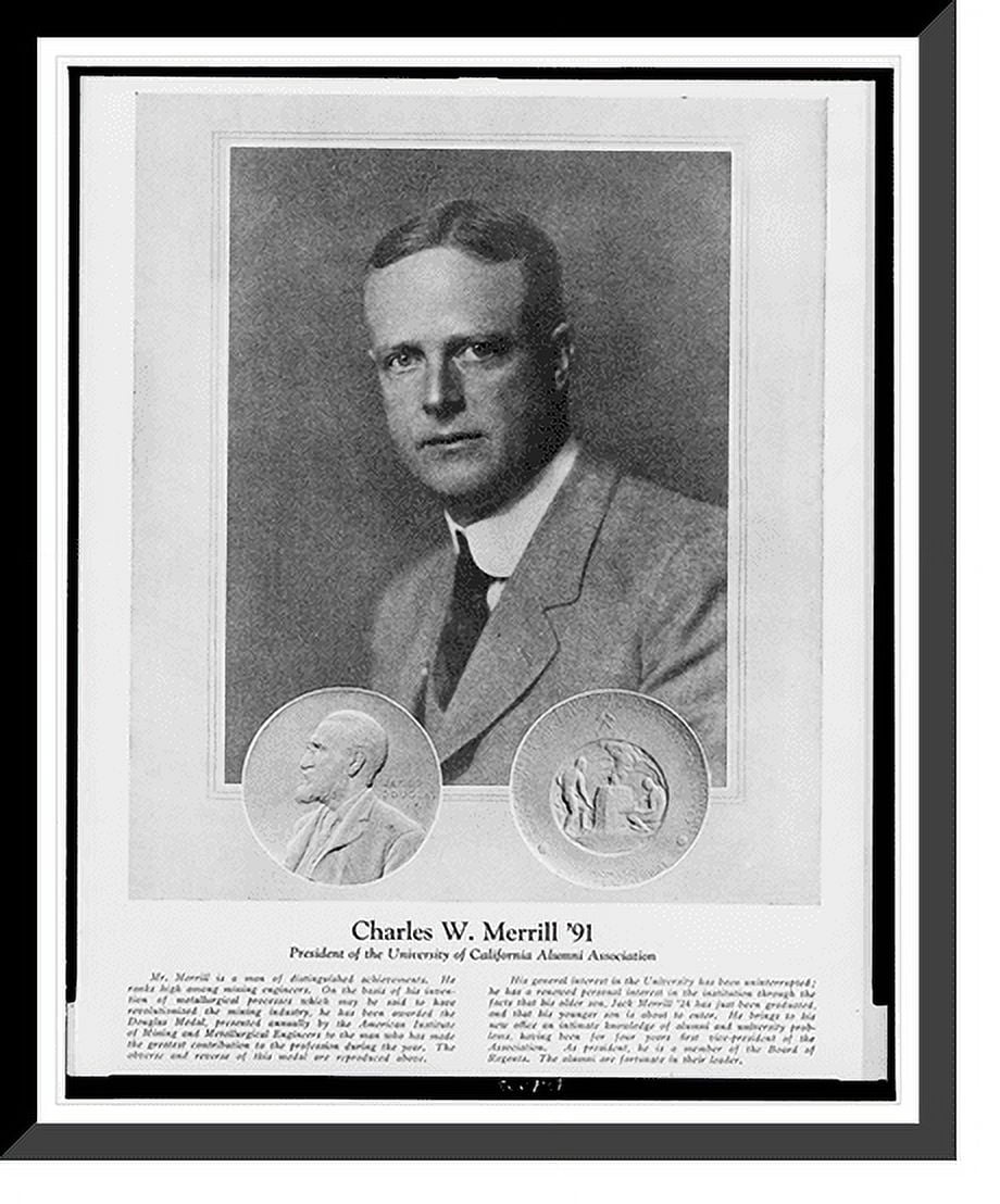 Historic Framed Print, [Charles W. Merrill, head-and-shoulders portrait ...