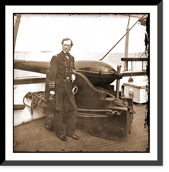 Historic Framed Print, Charleston Harbor S.C. Rear Admiral John A ...