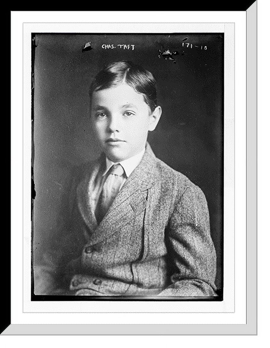 Historic Framed Print, Chas. Taft, portrait bust of young boy, 17-7/8 ...