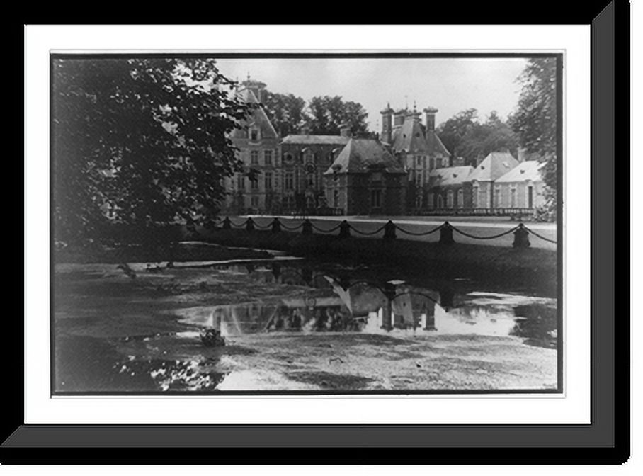 Historic Framed Print, Chateau of Courances, Forest of Fountainbleu ...