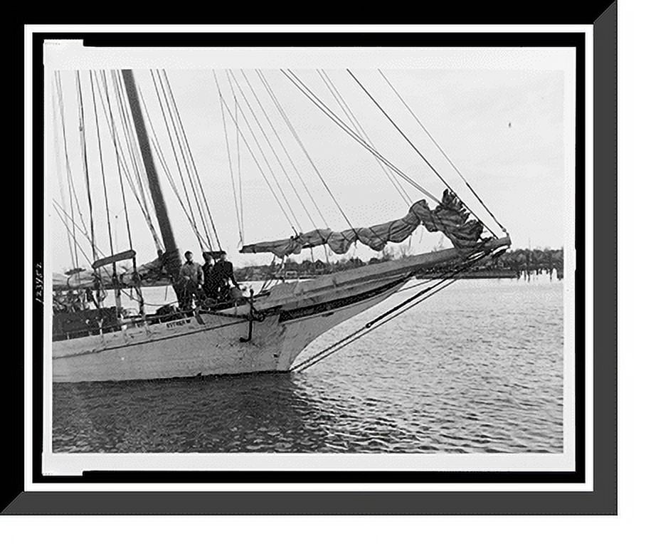 Historic Framed Print, Chesapeake Bay, Md., bow of the skipjack Esther ...