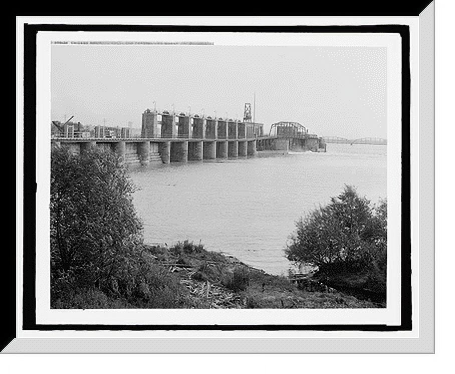 Historic Framed Print, Chicago drainage canal and controlling works ...