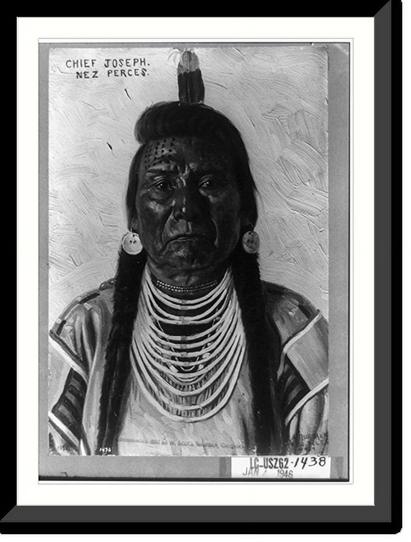 Historic Framed Print, Chief Joseph, Nez Perces, 17-7/8" x 21-7/8 ...