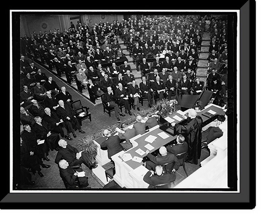 Historic Framed Print, Chief Justice Hughes addressing the Joint ...