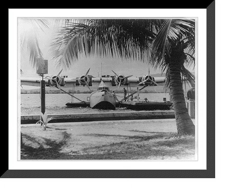 Historic Framed Print, [China Clipper seaplane at mooring - head-on ...