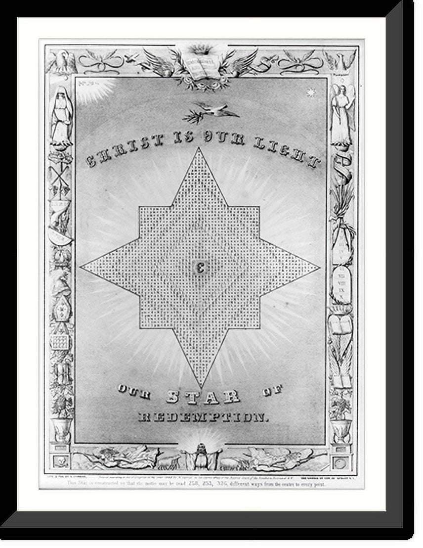Historic Framed Print, Christ is our light - Our star of redemption, 17 ...