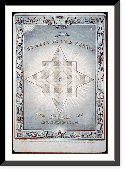 Historic Framed Print, Christ is our light - Our star of redemption - 2, 17-7/8" x 21-7/8 ...