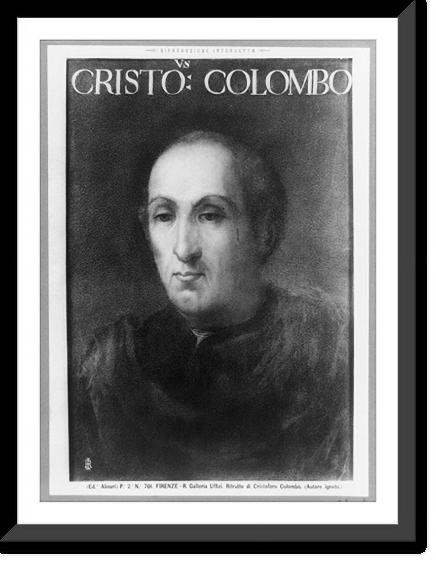 Historic Framed Print, [Christopher Columbus, head-and-shoulders ...