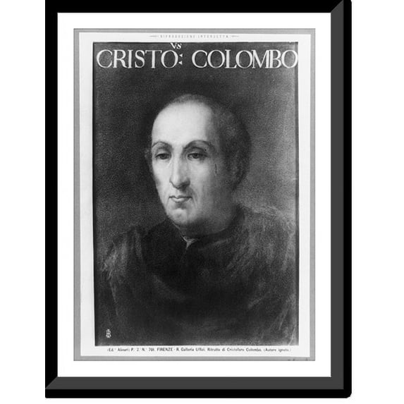 Historic Framed Print, [Christopher Columbus, head-and-shoulders ...
