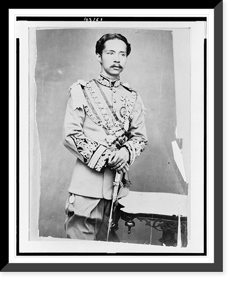 Historic Framed Print, [Chulalongkorn Rama V, King of Siam, three ...