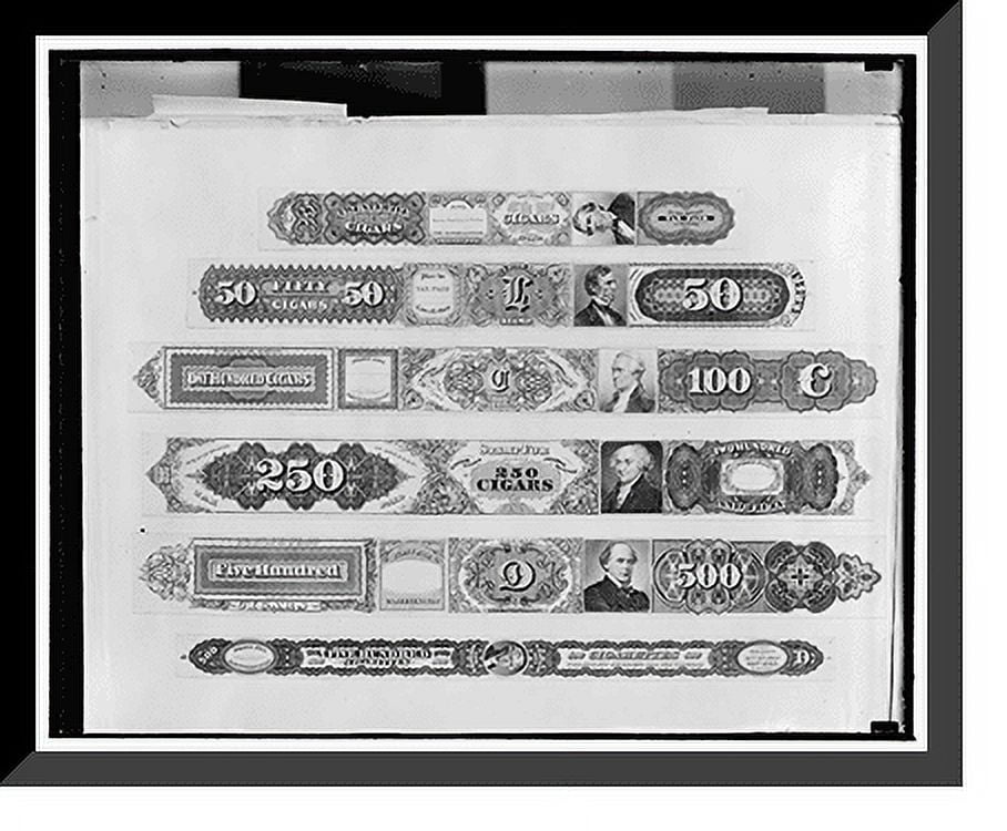 Historic Framed Print, Cigar stamps [...] Paramount News, 17-7/8" x 21 ...