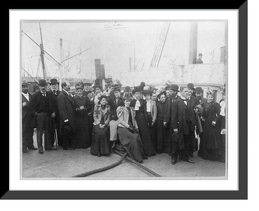 Historic Framed Print, [Clara Barton and fellow Red Cross workers posed ...