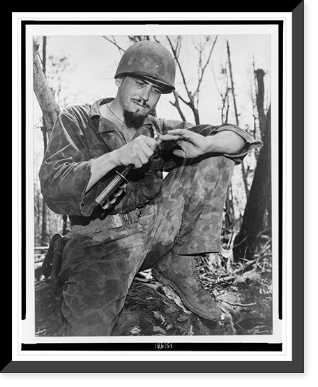 Historic Framed Print, Clarence Terry, platoon leader from Arco, Idaho ...