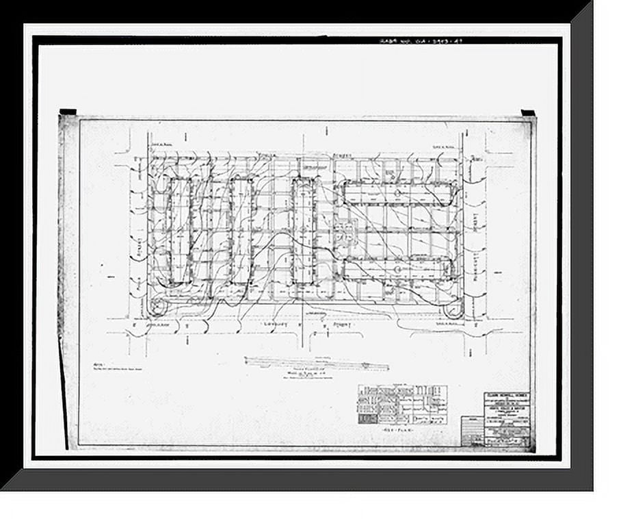 Historic Framed Print, Clark Howell Homes (Public Housing), Bounded by ...