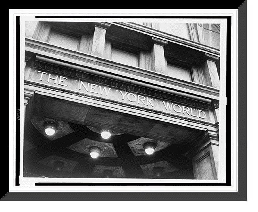 Historic Framed Print, [Close-up of building facade showing lintel ...