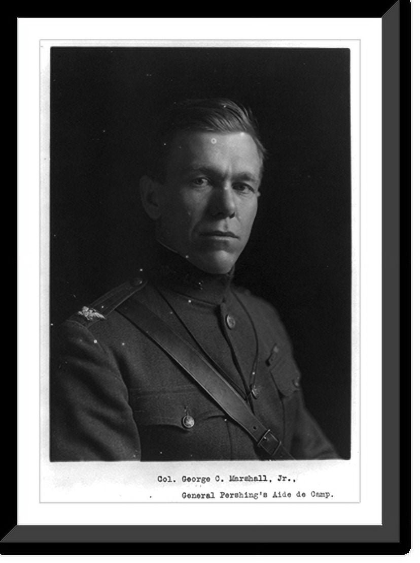 Historic Framed Print, [Col. George Catlett Marshall, 1880-1959, bust ...