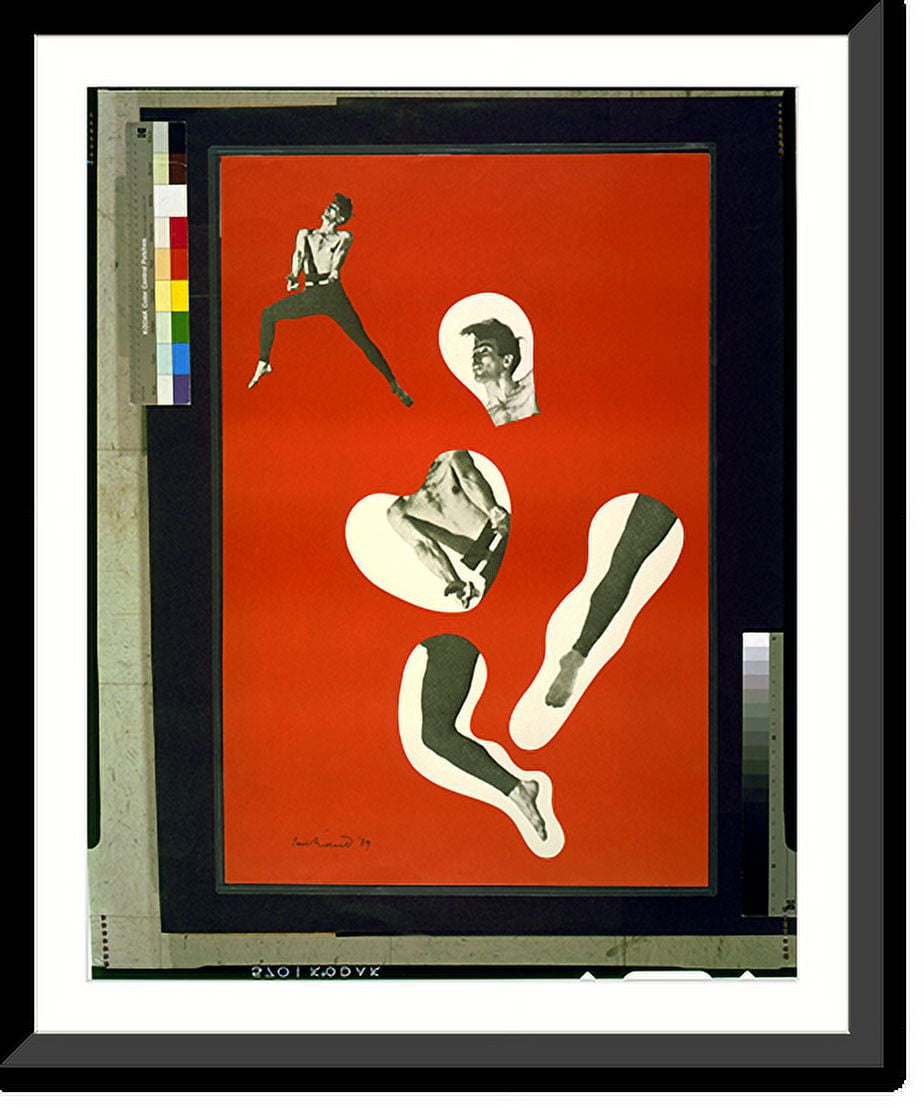 Historic Framed Print, [Collage design of dancer for front cover of ...