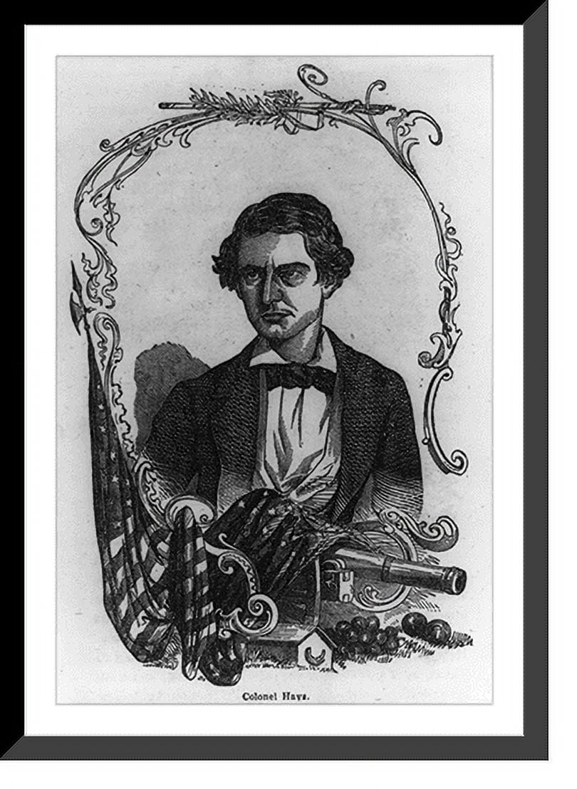 Historic Framed Print, [Colonel Hays, half length portrait, facing ...