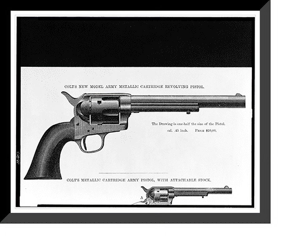 Historic Framed Print, [Colt revolver, side view], 17-7/8" x 21-7/8 ...