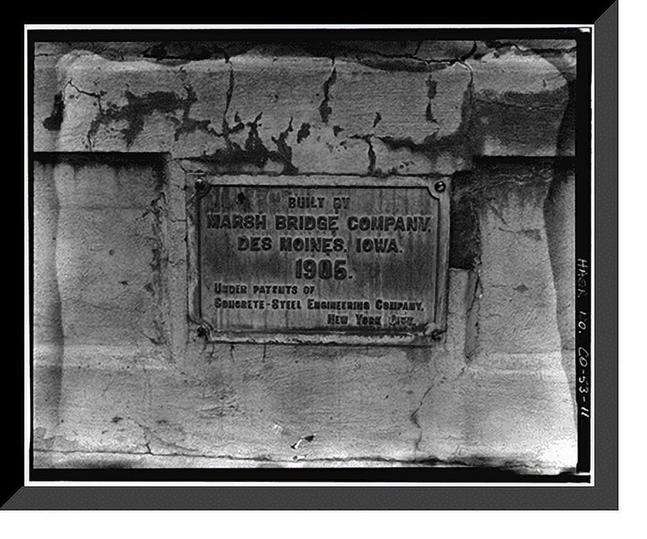 Historic Framed Print, Commercial Street Bridge, Spanning Purgatoire ...