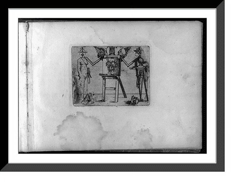 Historic Framed Print, [Composite figures in cubist and surrealistic ...