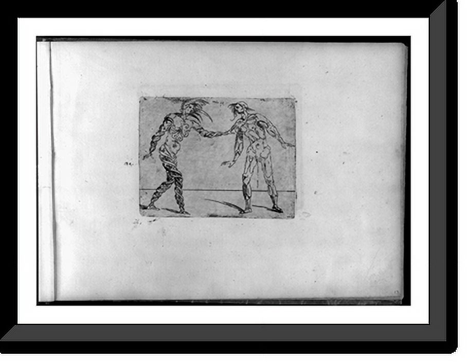 Historic Framed Print, [Composite figures in cubist and surrealistic ...